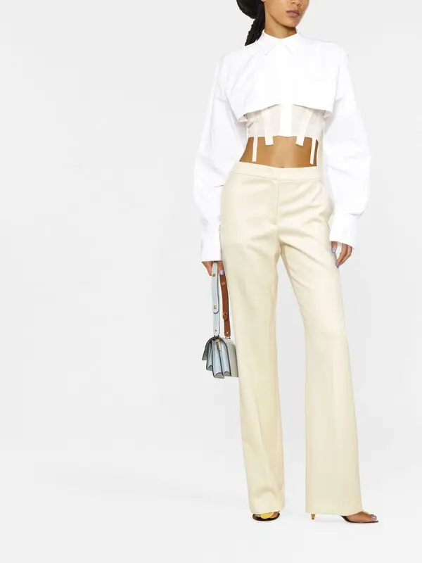 Moschino High-waisted Straight-leg Trousers