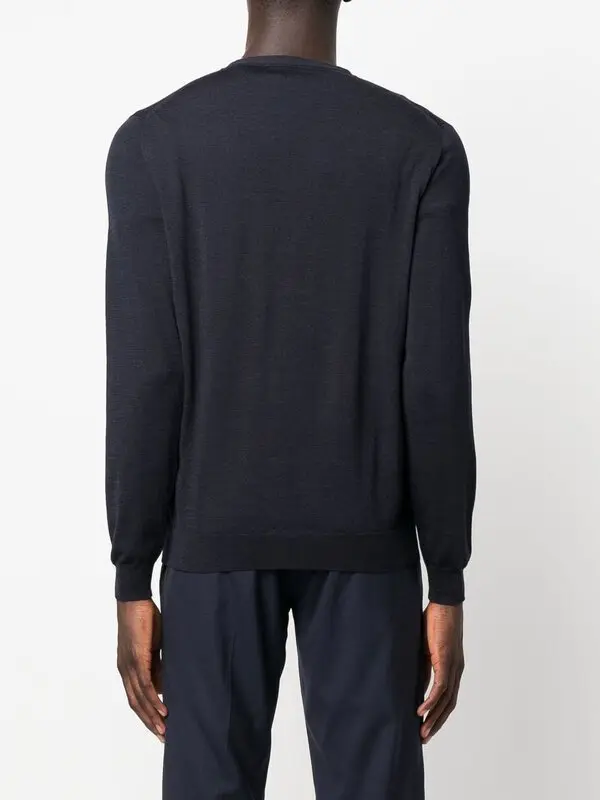 ZANONE Virgin-wool Blend Buttoned Cardigan - Blue