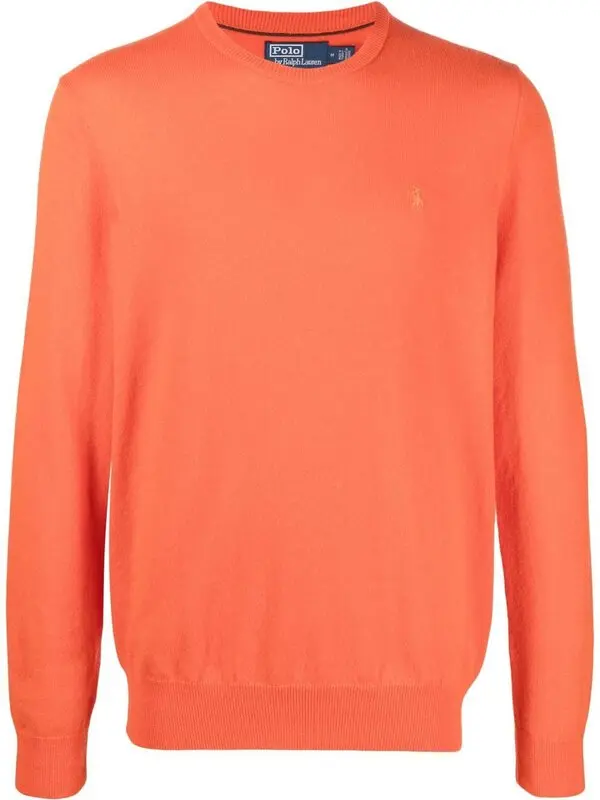 Polo Ralph Lauren Crew Neck Wool Jumper - Orange