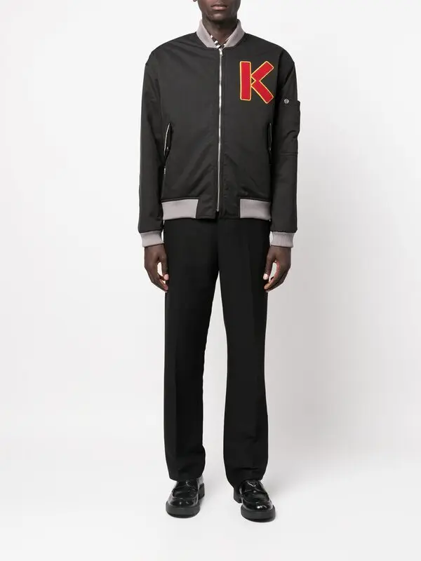 Kenzo Cotton Embroidered-logo Bomber Jacket