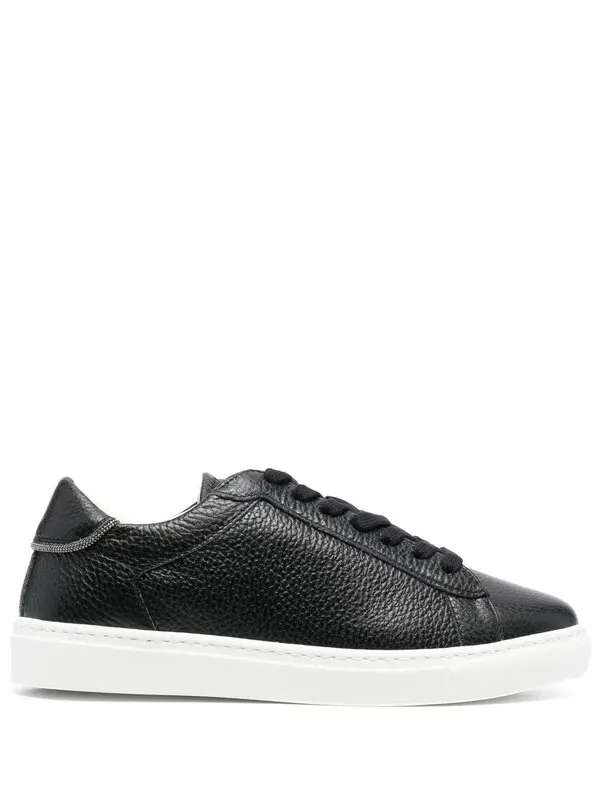 Fabiana Filippi Pebbled-texture Lace-up Sneakers