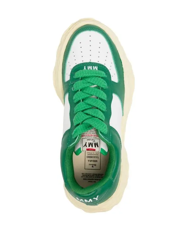 Mihara Yasuhiro Wayne Low-top Leather Sneakers - Green