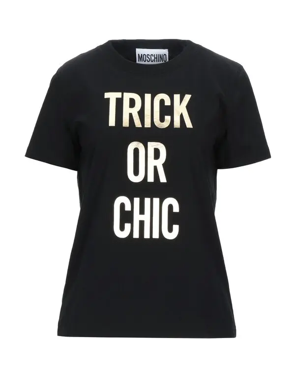 Moschino Printed Cotton T-shirt - Black