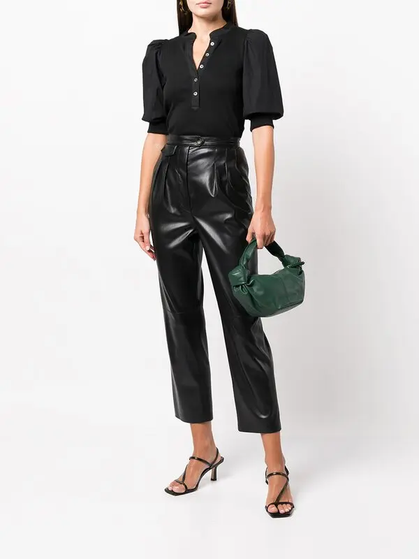 Veronica Beard Coralee Button-up Top - Black