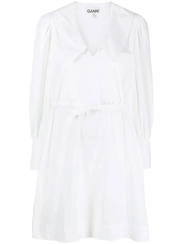 GANNI Drawstring-waistband Short Dress