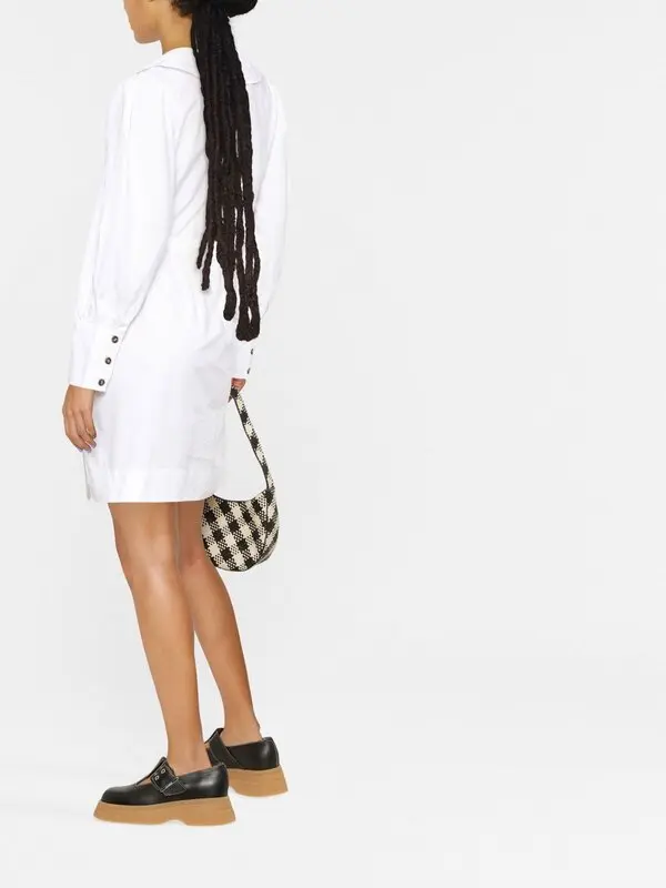 GANNI Drawstring-waistband Short Dress