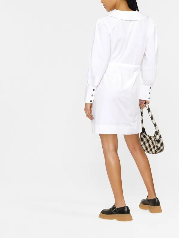GANNI Drawstring-waistband Short Dress