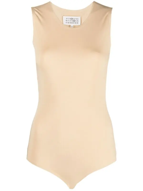 MAISON MARGIELA Round-neck Bodysuit - Neutrals