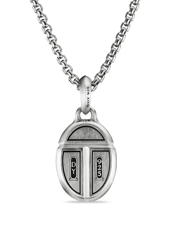 David Yurman Sterling Cairo Onyx And Diamond Amulet