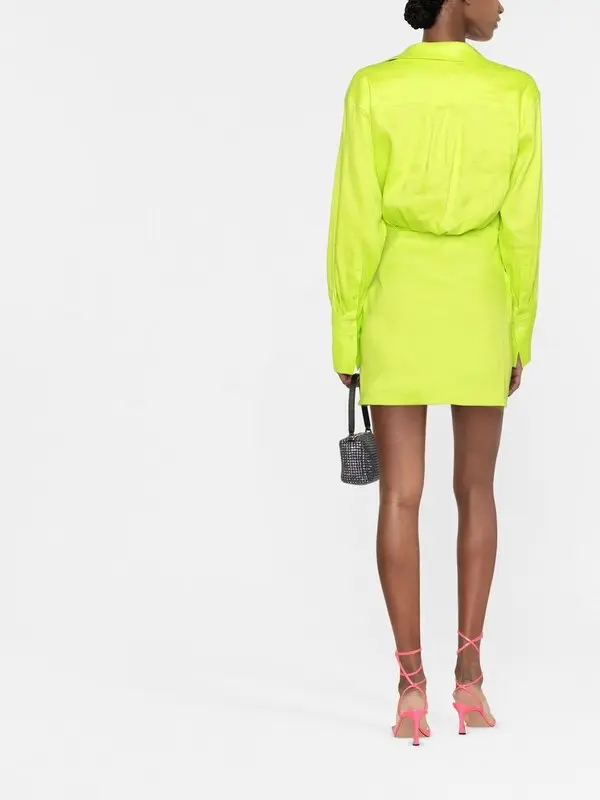 Gauge81 Naha Draped Mini Shirt Dress