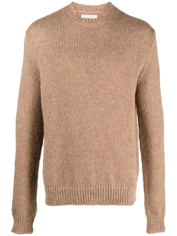 JIL SANDER Round-neck Knit Jumper - Brown