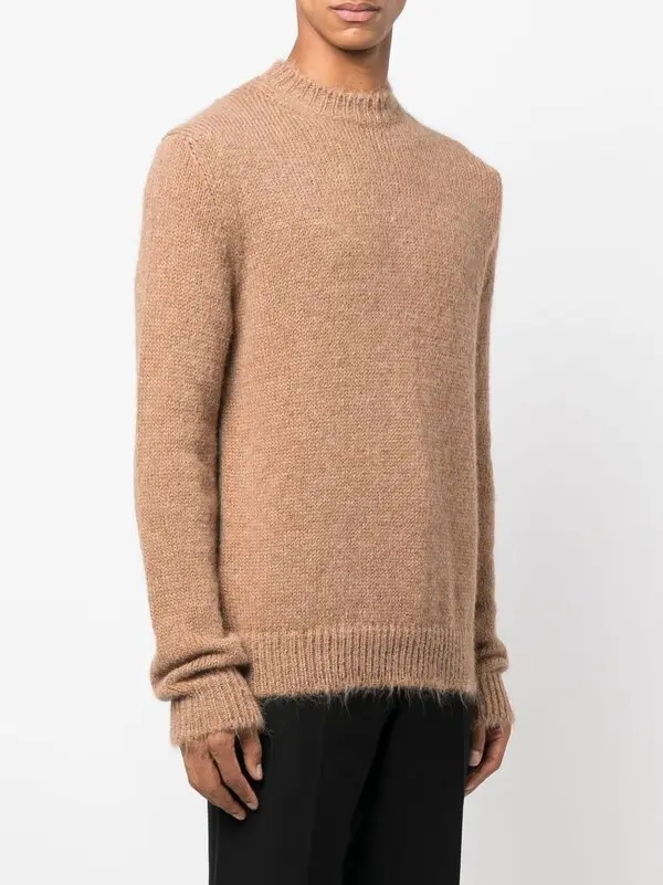 JIL SANDER Round-neck Knit Jumper - Brown