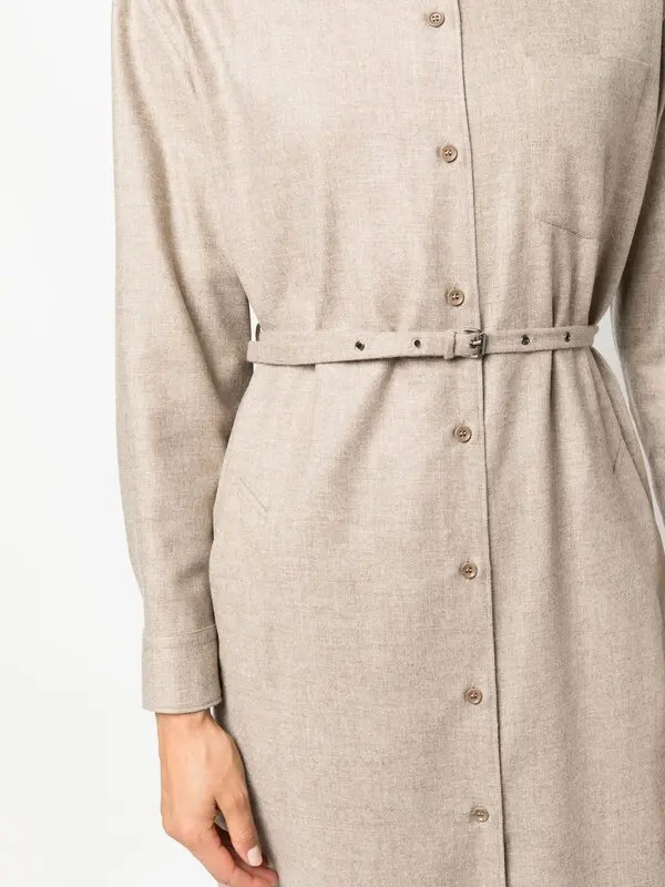 Aspesi Button-down Shirt Dress - Neutrals