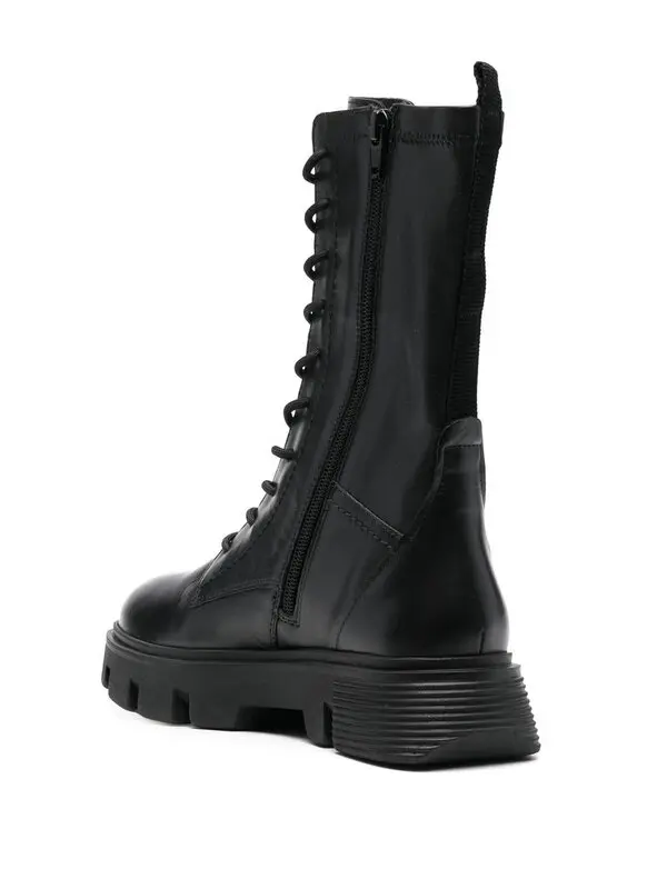 Geox Vilde Leather Combat Boots