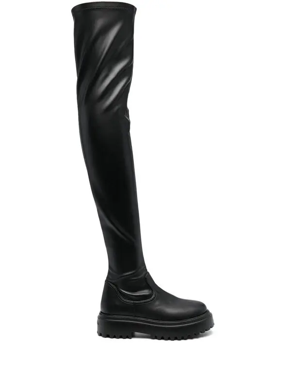 LE SILLA Ranger Thigh-high Boots - Black