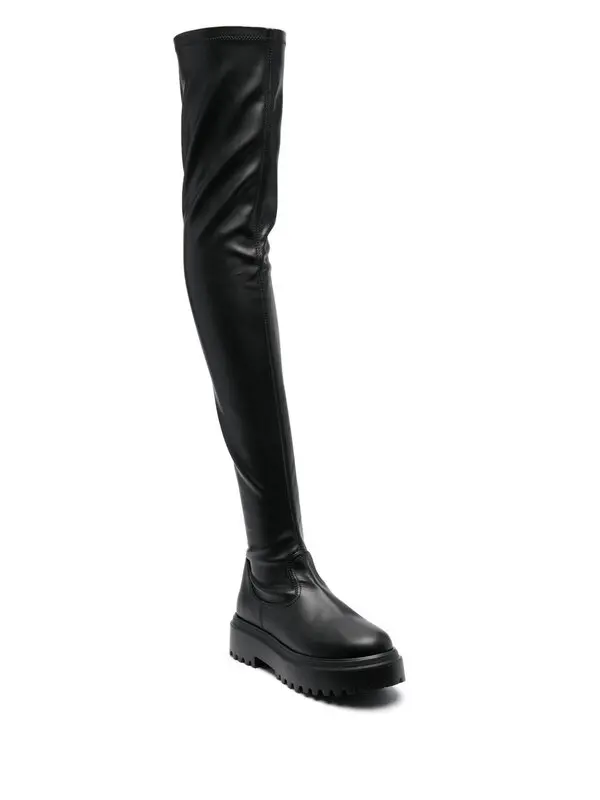 LE SILLA Ranger Thigh-high Boots - Black
