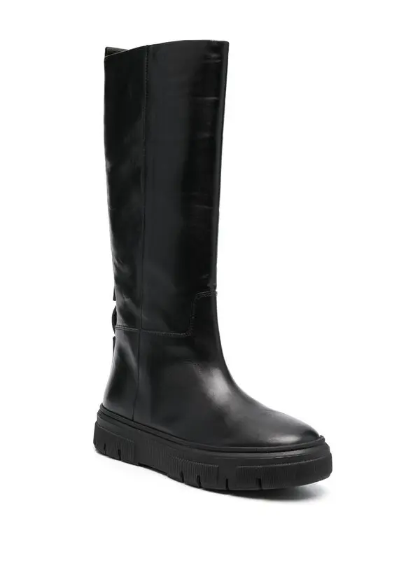 Geox Isotte Leather Knee-high Boots