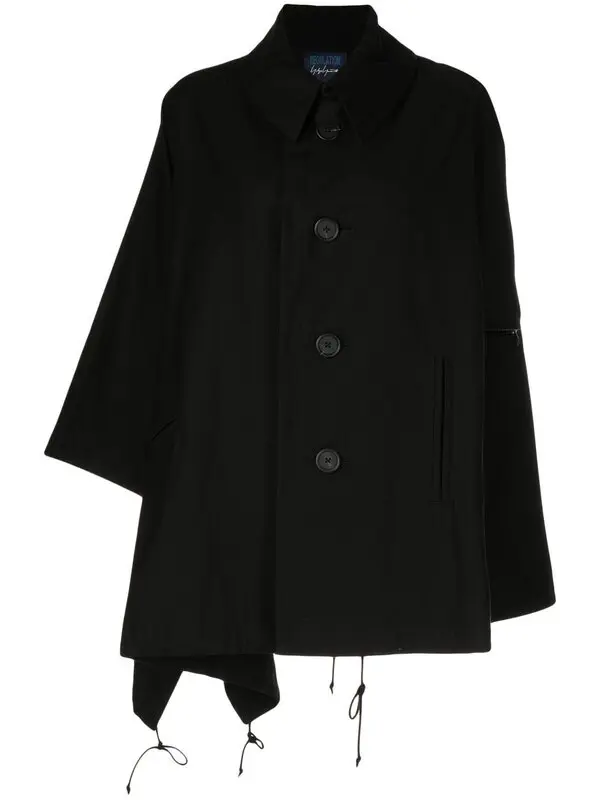 Yohji Yamamoto Long-sleeve Button-up Cape