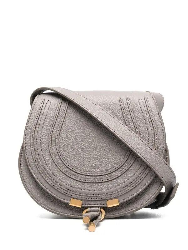 Chloé Small Marcie Saddle Bag - Grey