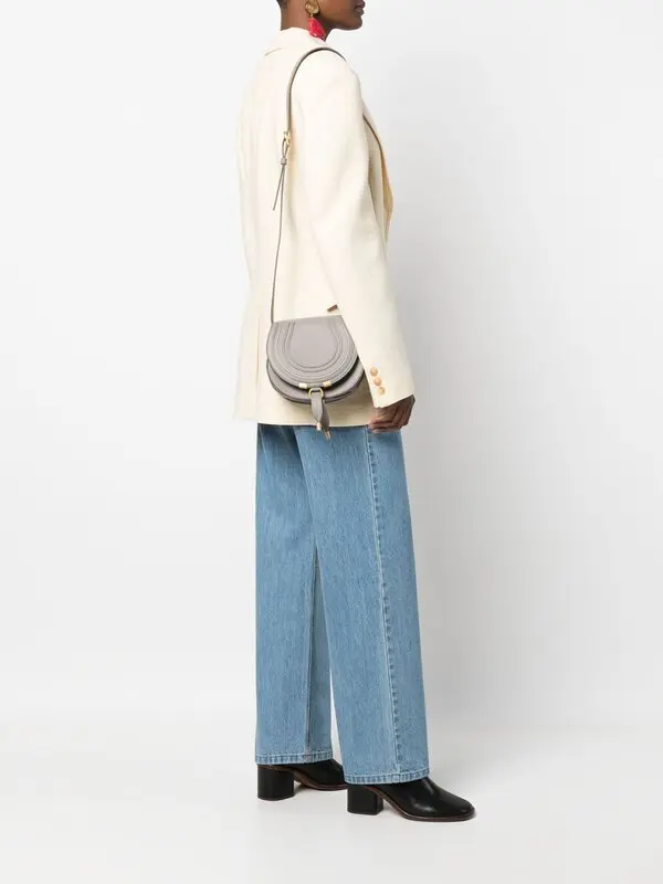 Chloé Small Marcie Saddle Bag - Grey