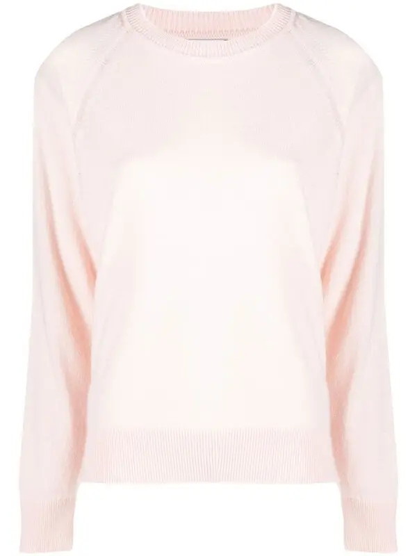 BARRIE Crew-neck Cashmere Jumper - Pink