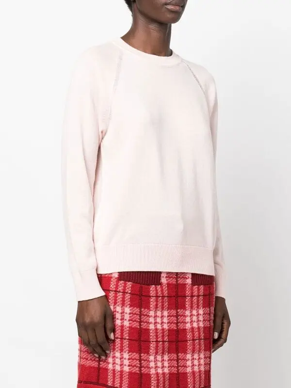 BARRIE Crew-neck Cashmere Jumper - Pink