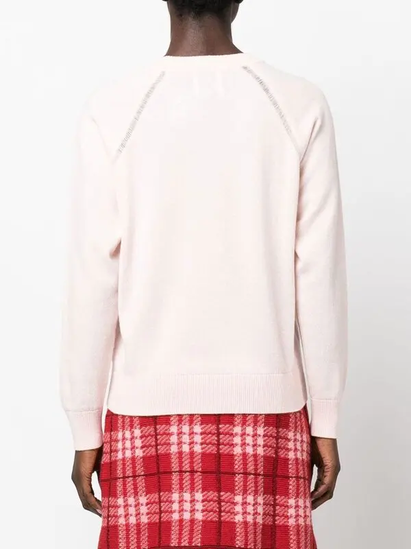 BARRIE Crew-neck Cashmere Jumper - Pink