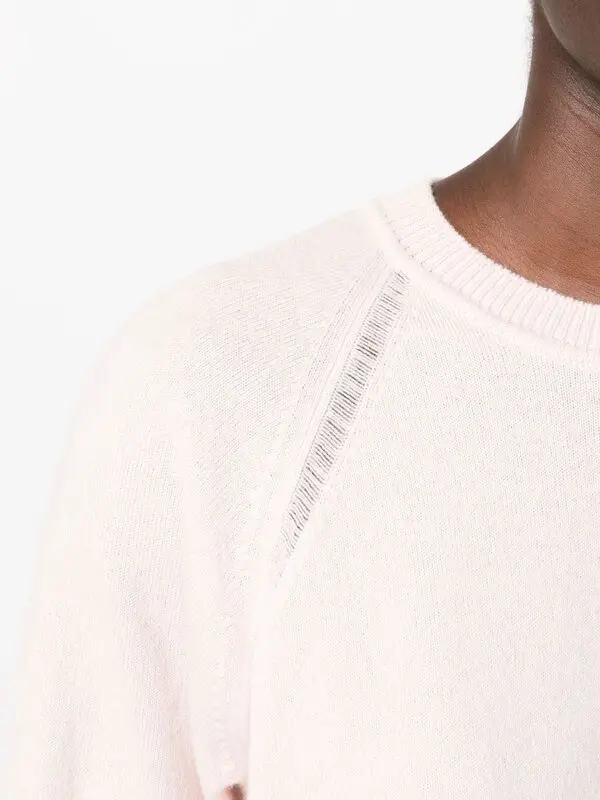 BARRIE Crew-neck Cashmere Jumper - Pink