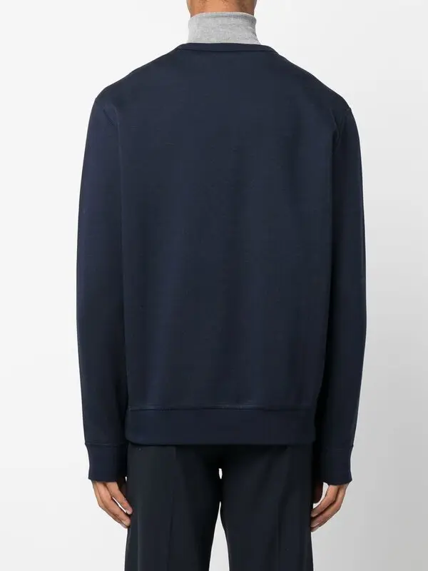 Polo Ralph Lauren Embroidered-logo Crew Neck Jumper - Blue