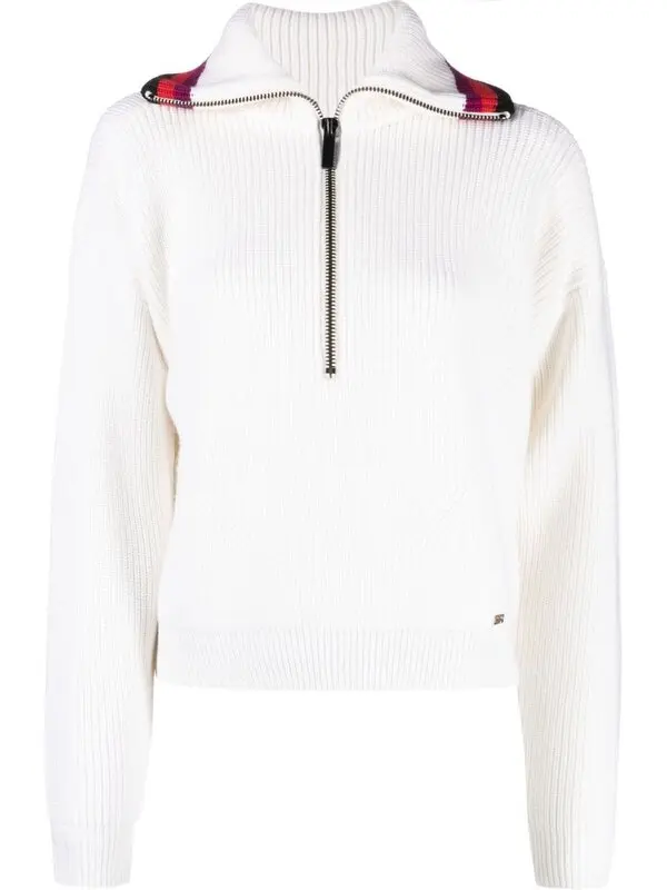 Sonia Rykiel Paris Wool Zipped Jumper - Neutrals