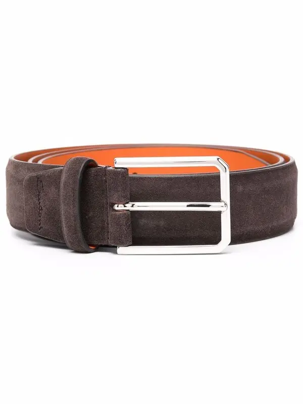Santoni Classic Buckle Belt - Brown