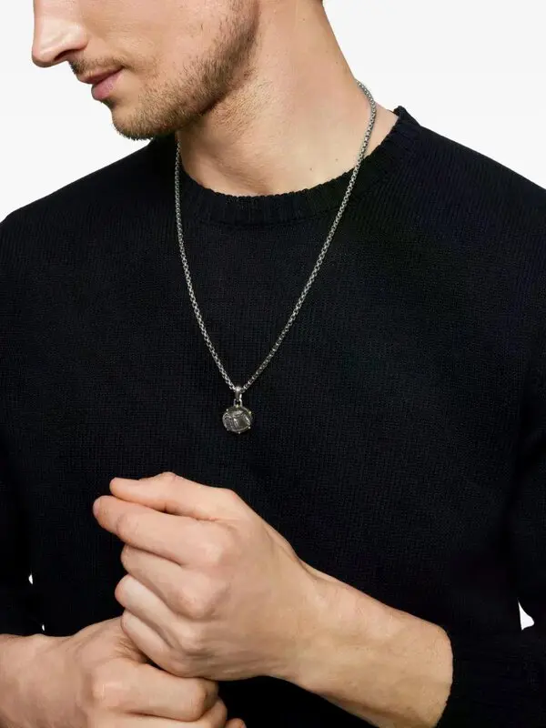 David Yurman 18kt Yellow Gold And Sterling Cancer Amulet - Silver