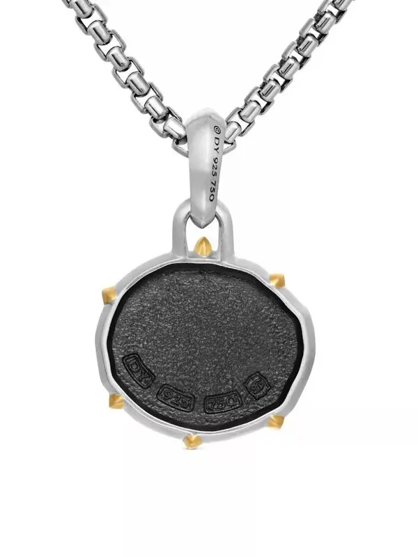 David Yurman 18kt Yellow Gold And Sterling Cancer Amulet - Silver