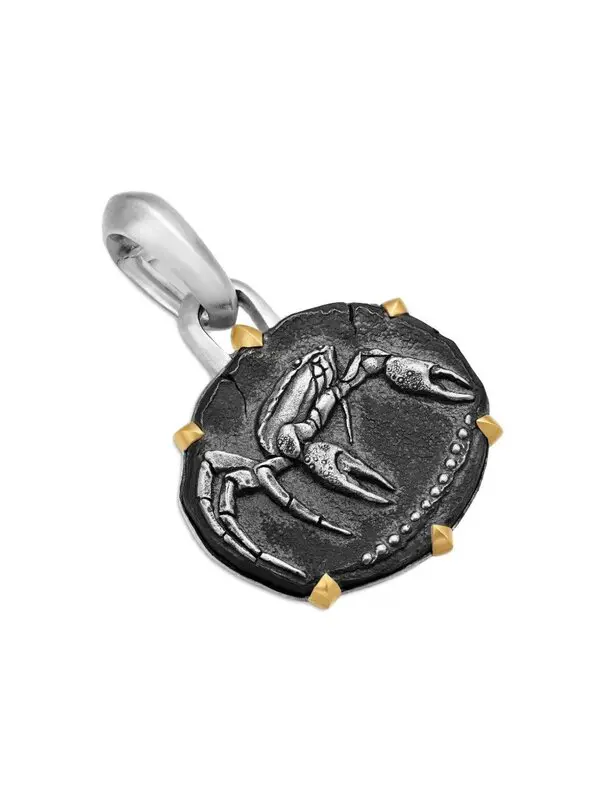 David Yurman 18kt Yellow Gold And Sterling Cancer Amulet - Silver