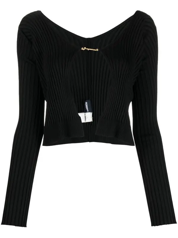 Jacquemus La Maille Pralu Longue Cardigan - Black