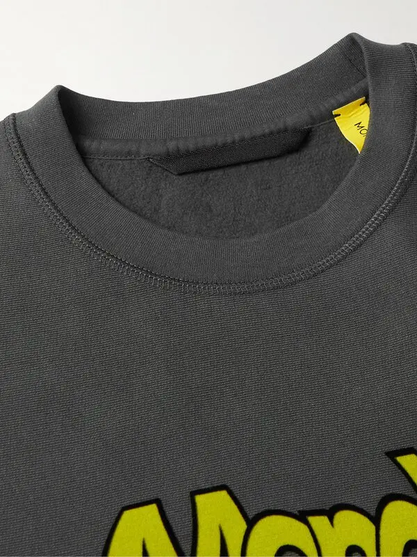 Moncler 1952 Logo-flocked Cotton-jersey Sweatshirt