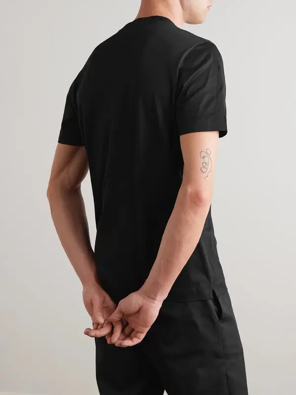 Canali Cotton-jersey T-shirt - Black