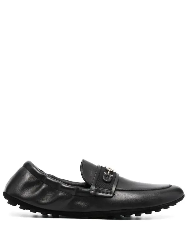 FERRAGAMO Nomadic Stories Leather Loafers - Black