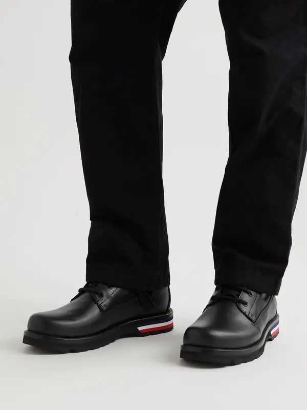 Moncler Vancouver Leather Hiking Boots - Black