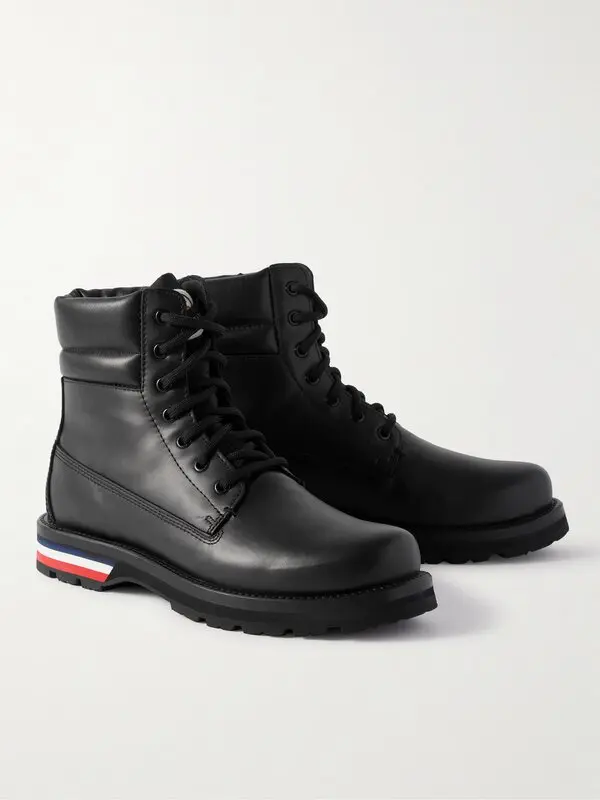 Moncler Vancouver Leather Hiking Boots - Black