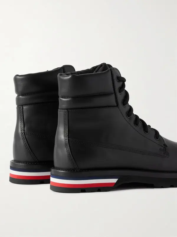 Moncler Vancouver Leather Hiking Boots - Black