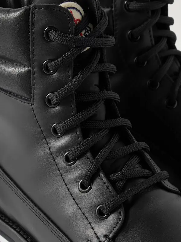 Moncler Vancouver Leather Hiking Boots - Black