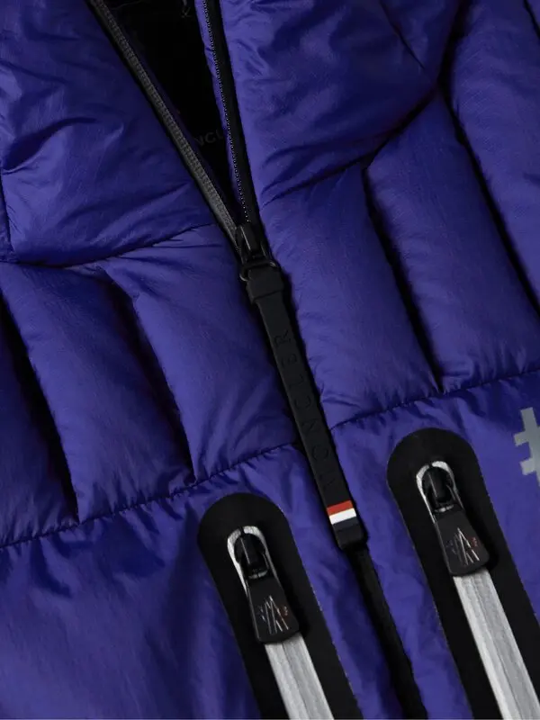 Moncler Monthey Logo-print Quilted Ripstop Hooded Down Ski Jacket