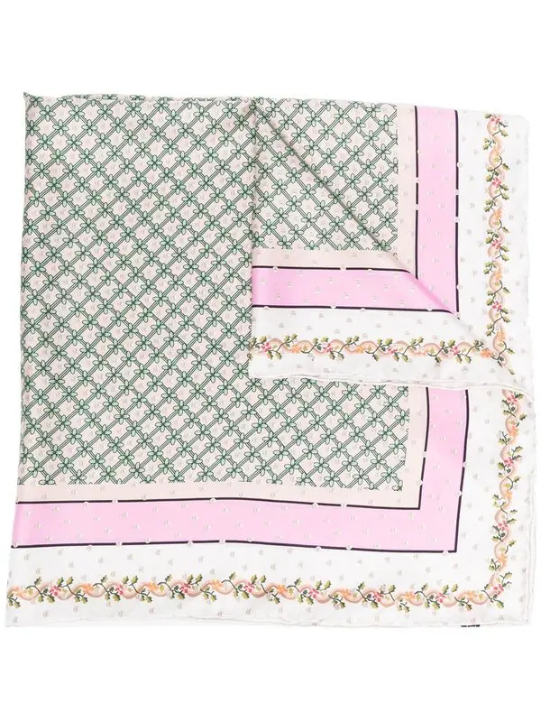 GUNIA PROJECT Graphic-print Silk Scarf - Pink
