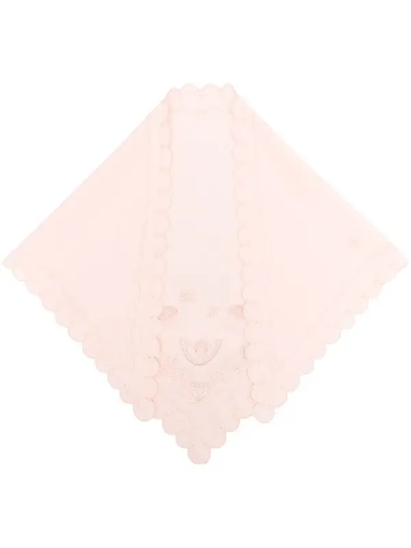 GUNIA PROJECT Broderie-anglaise Cotton Scarf - Pink