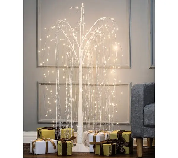 LUXEN HOME Luxenhome Willow Pre-lit Led Pvc/pe Artificialee - One-color