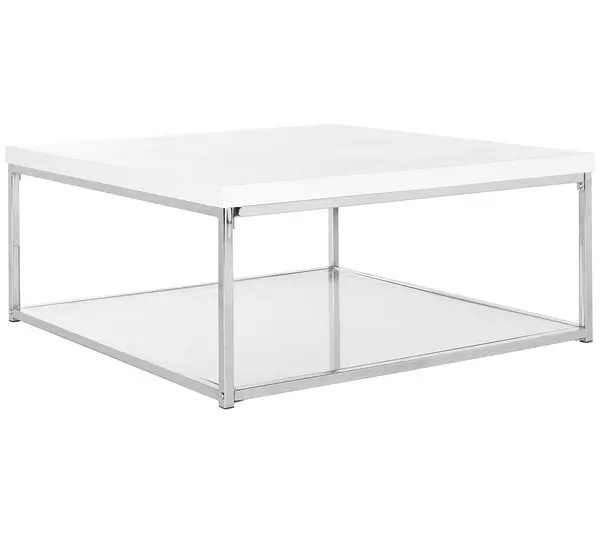 SAFAVIEH Malone Chrome High Gloss Coffee Table