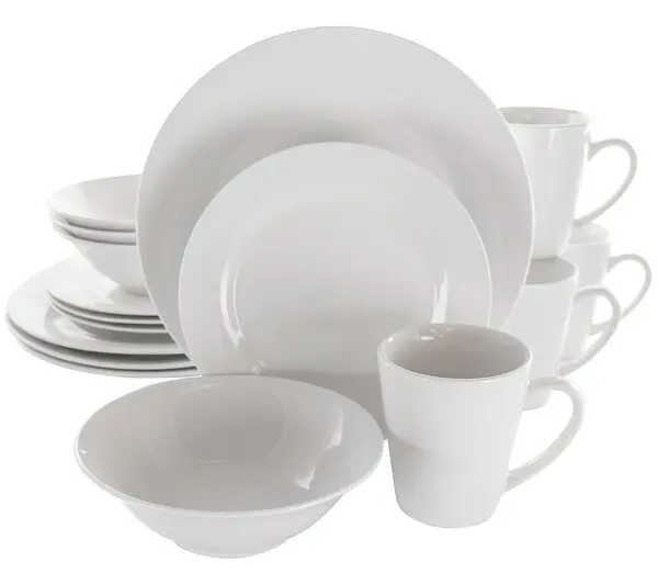 ELAMA Marshall 16-piece Porcelain Dinnerware Se T - One-color