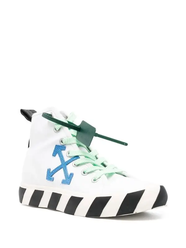 Off-White Vulcanized High-top Sneakers - White Navy Blue