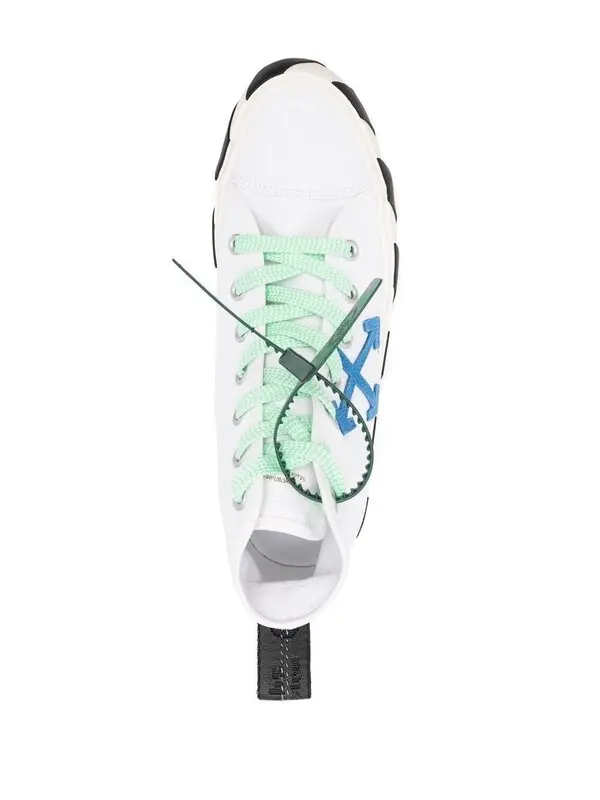 Off-White Vulcanized High-top Sneakers - White Navy Blue